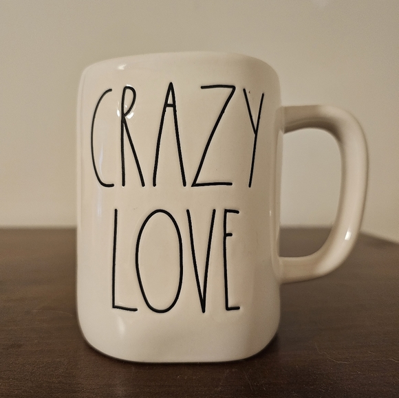 Rae Dunn | Dining | Rae Dunn White Mug Red Lining Crazy Love | Poshmark